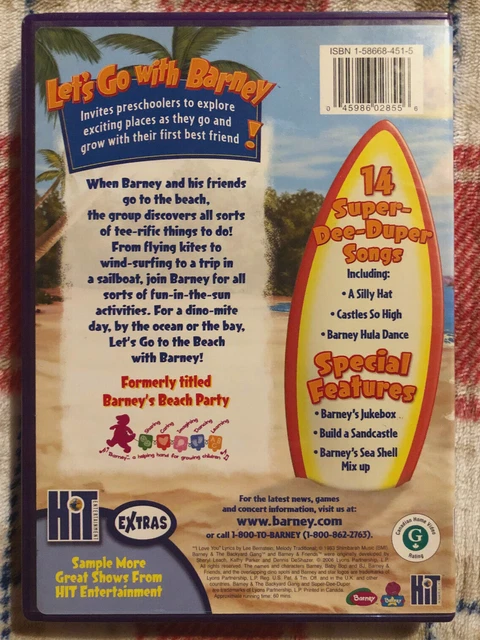 BARNEY: LET'S GO TO THE BEACH [2006] | Barney's Beach Party | DVD, No ...
