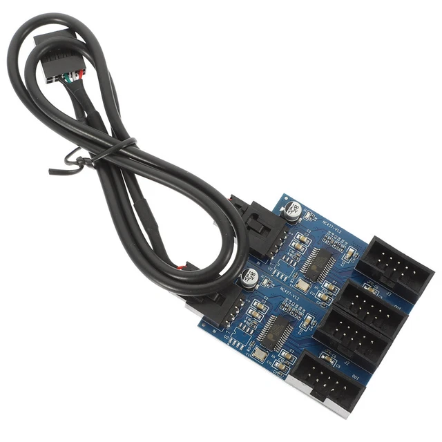 SPLITTER ESPANSIONE INTESTAZIONE USB PC: hub USB interno salvaspazio 9 ...