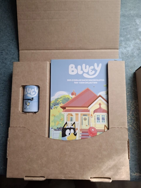 AUSTRALIA 2024 $1 Bluey 10-Coin unopened Tube and Folder Set FREE ...