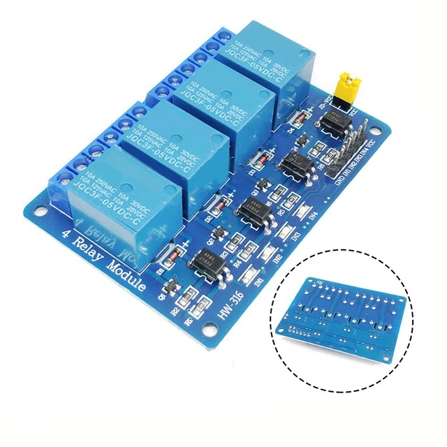 IN STOCK 4 Way Channel Relay Module with Optocoupler Easy Installation ...