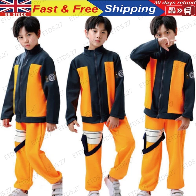 2025 BOOK WEEK Kids Anime Naruto Cosplay Costume Jacket Pants Set UK £ ...