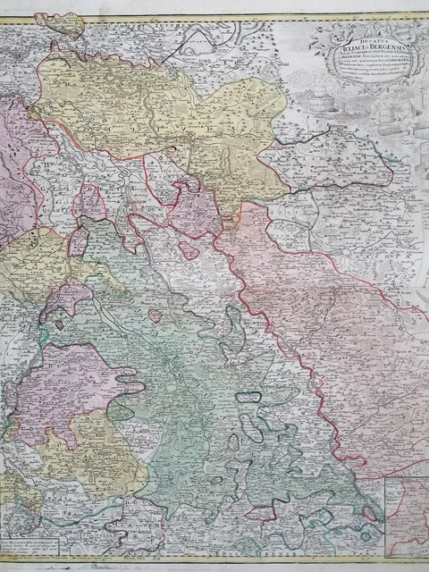 HOMANN ORIGINAL KUPFERSTICH Karte Jülich Kleve Berg - 1740# EUR 165,00 - PicClick DE