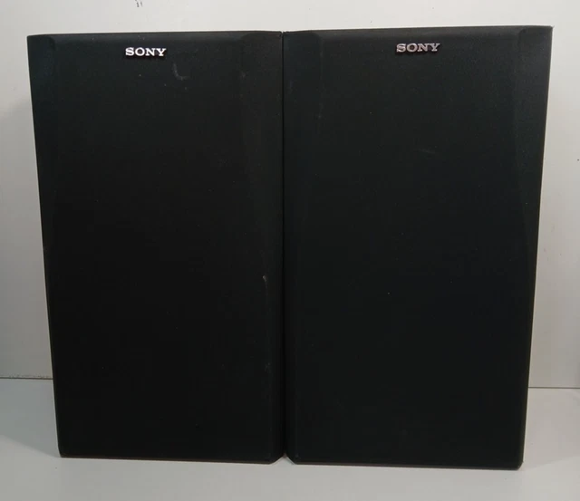 SONY HIFI 2 Way Bookshelf Speakers SS-A307E Fully Working Black 2x Speakers £22.99 - PicClick UK
