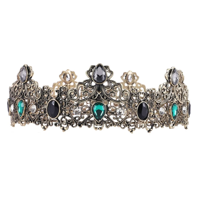 CROWNS FOR MEN Metal, Vintage Full Royal Crowns with Green9031 £16.96 ...