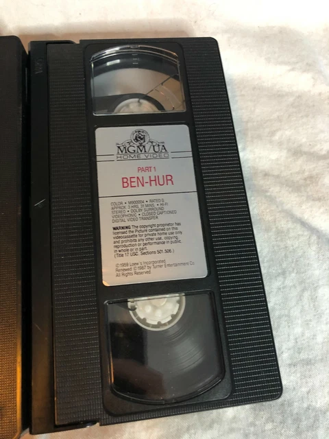 BEN-HUR BOX SET 1987 - Cassette Tape VHS Movie $17.06 - PicClick CA