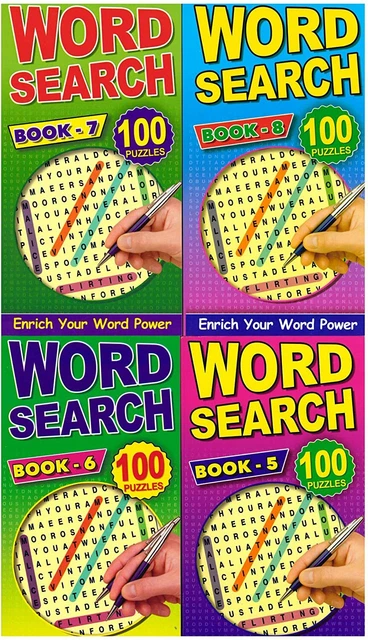 1X ADULTO SOPA de Letras Word Search Libro 100 Rompecabezas Hobby Viaje ...