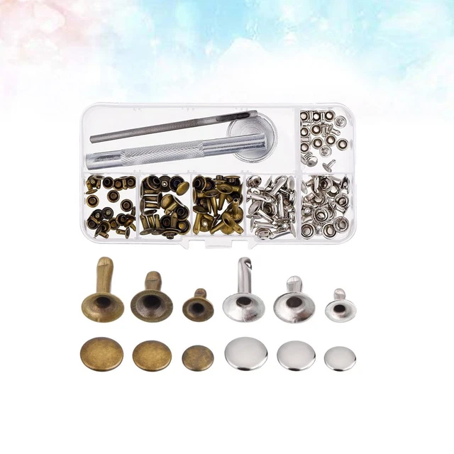 2 PACK SEW-ON Snap Buttons Binding Screws Jacket Studs Flat Rivet £21. ...