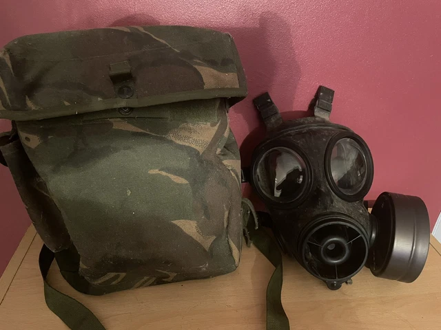 BRITISH ARMY S10 Gas Mask NBC Respirator Size 3 - With Dpm Bag And ...
