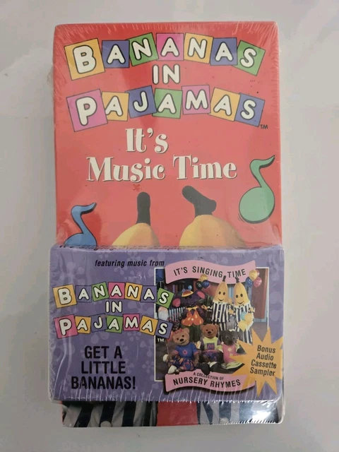 BANANAS IN PAJAMAS It’s Music Time VHS Tape 1997 + Bonus Audio Cassette ...