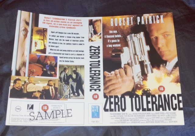ORIGINAL EX RENTAL Post cert VHS Video Sample Sleeve Zero Tolerance EUR ...