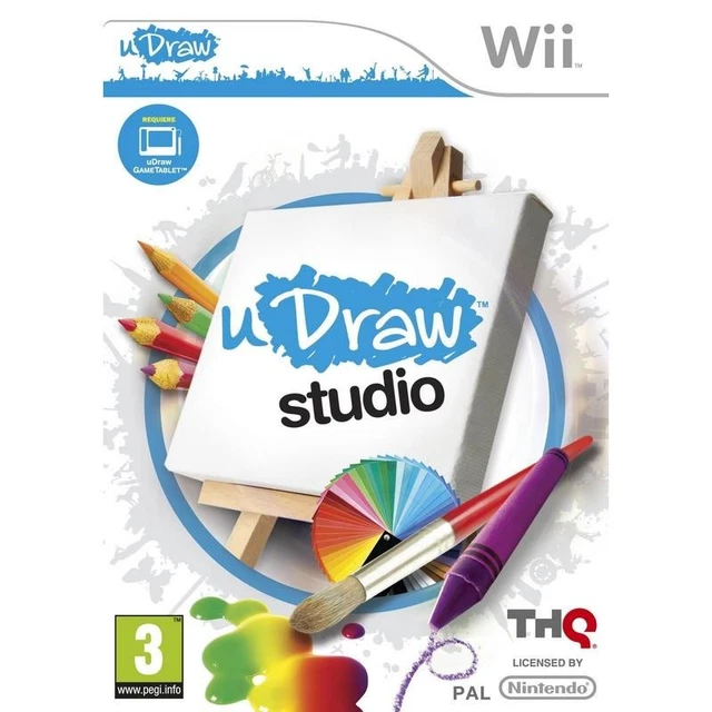 UDRAW STUDIO ARTISTA Al Instante (Juego Solo) Tablet Juego Nintendo Wii ...