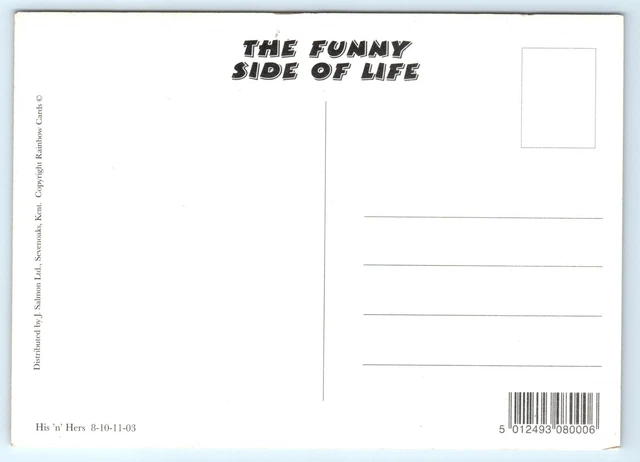 POSTCARD GOLF GARDENING Humour Comic Risque - Funny Side Of Life His N ...