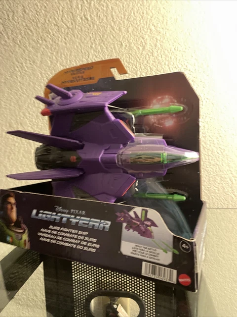 MATTEL DISNEY PIXAR Lightyear Hyperspeed Zurg Fighter Ship Action ...