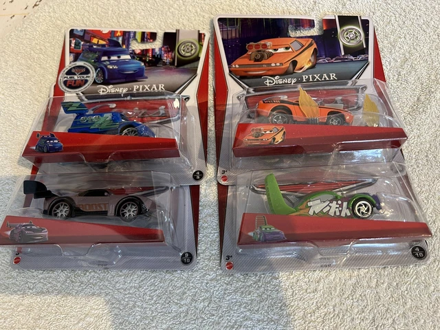 DISNEY PIXAR CARS X4 Bad Boys Snot Rod DJ Wingo & Boost with Flames ...