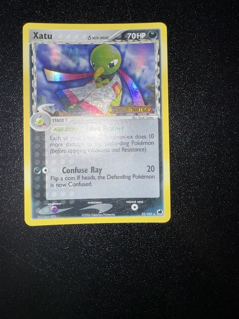 POKÉMON ESTAMPILLÉ XATU 25/101 espèce Delta EX Dragon Frontiers inversé ...