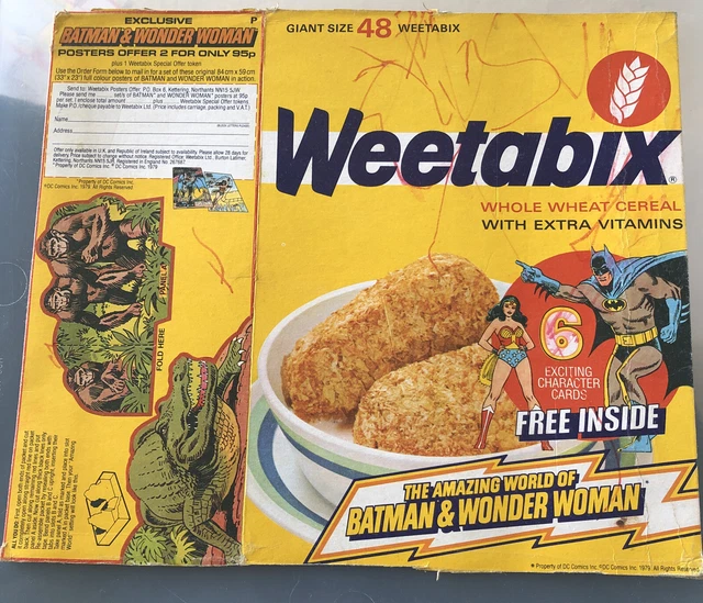 BATMAN CEREAL BOX PACKET WEETABIX 1970’s Rare £29.99 - PicClick UK