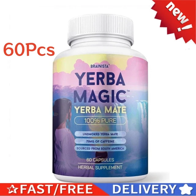 100% YERBA MAGIC Mate Capsules - Clean Energy, Brain Fog Buster And Gut ...
