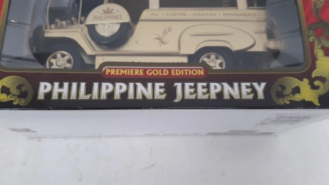 PHILIPPINE JEEPNEY DIE Cast Model Jeep In Original Box Premium Gold ...