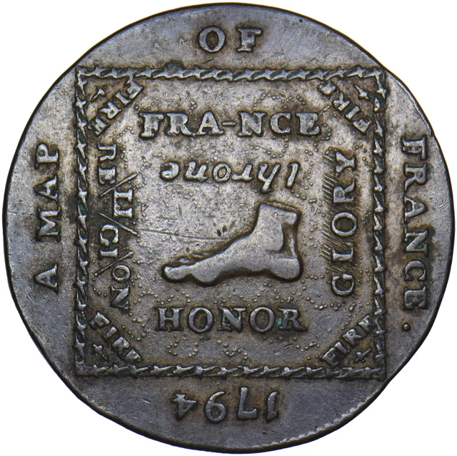 1794 LONDON MAP of France Halfpenny Token - Middlesex D&H 1017f £29.00 ...