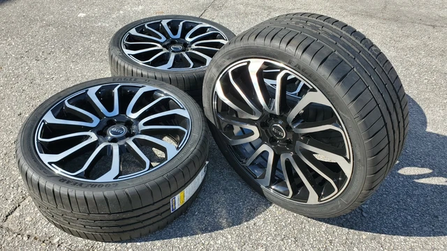 22& FITS RANGE Rover Autobiography Mach. Black Wheels Rims Goodyear ...