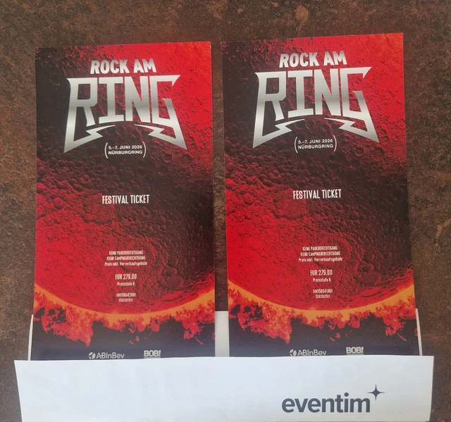 ROCK AM RING 2026 - 2 Festival Tickets EUR 890,00 - PicClick DE