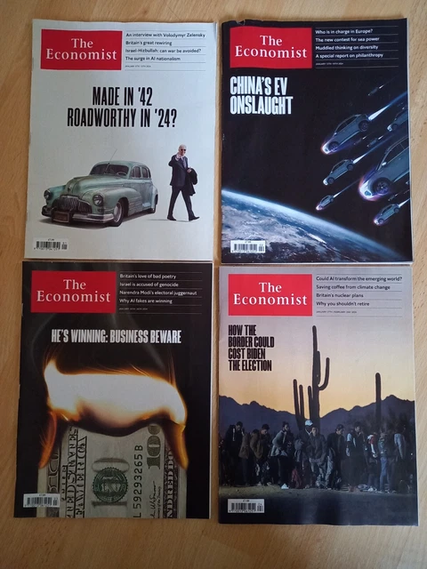 THE ECONOMIST MAGAZINE January - February 2024 X 4 £12.75 - PicClick UK