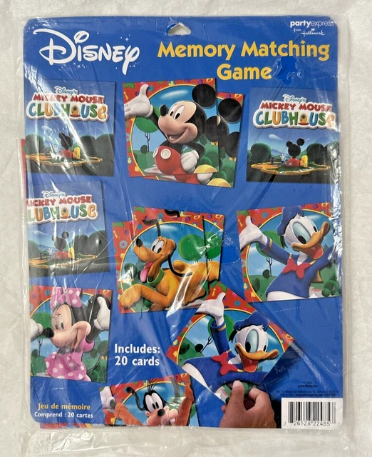 DISNEY MEMORY MATCHING Game - Mickey Mouse Clubhouse - Hallmark Party ...