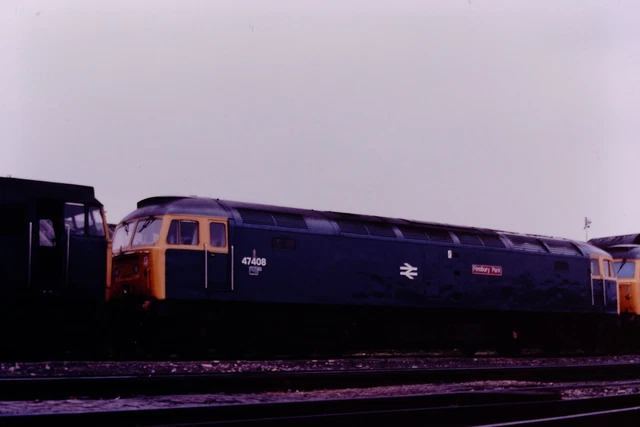 1980S BRITISH RAIL BR Diesel Electric Loco Railway 47 408 Slide Ref 275 ...
