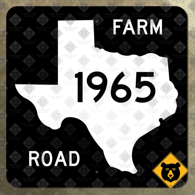 TEXAS FARM TO market route 1965 state highway marker road sign map 1965 ...