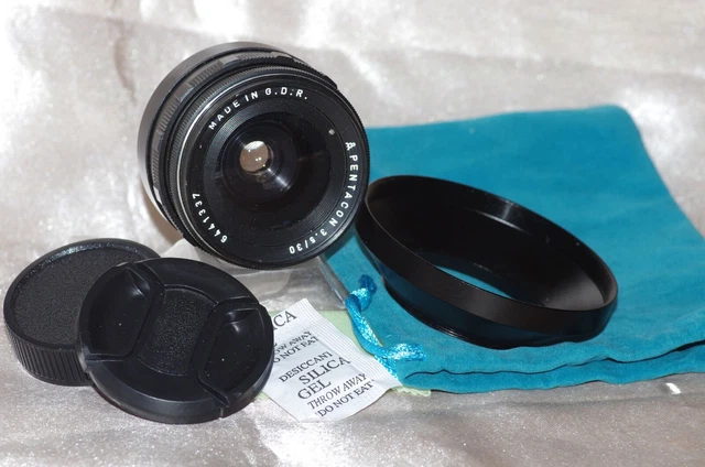 OBJECTIF M42 30MM-F3,5 PENTACON (id Lydith), bouchons, pare-soleil ...