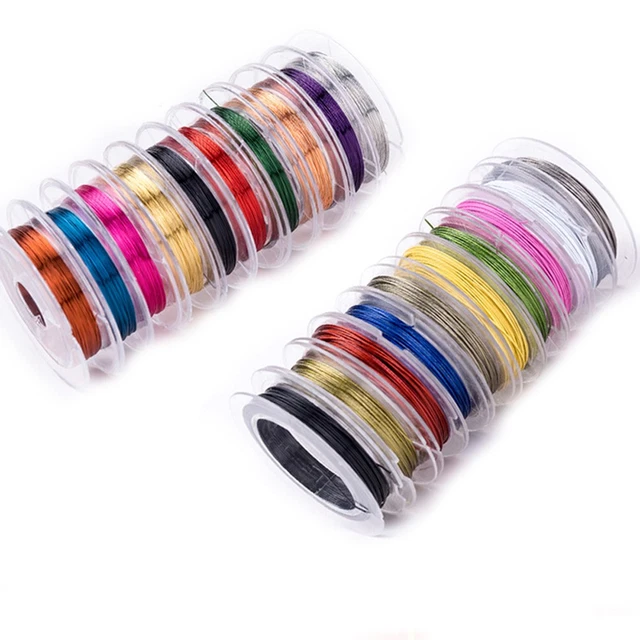 10 ROLLS/PACK COPPER Wire for Jewelry Beading Colored Craft Jewellery ...