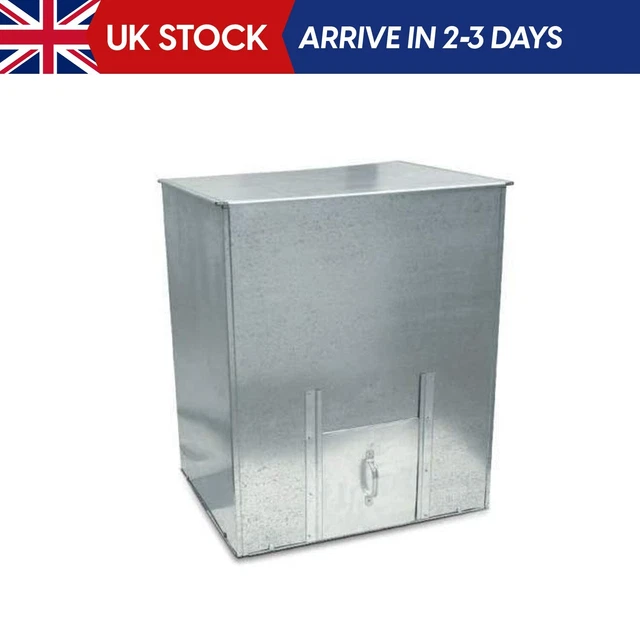 GALVANISED STEEL METAL Coal Bunker Heavy Duty Coal Fuel Storage 125KG ...