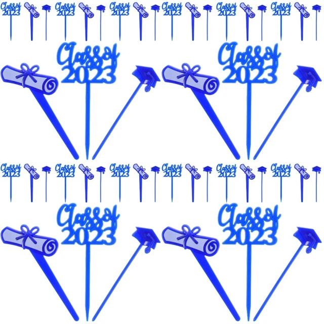 SAISON DES DIPLÔMES 120 PCS Félicitations Graduation Cupcake Decoration Dessert EUR 19,05 ...