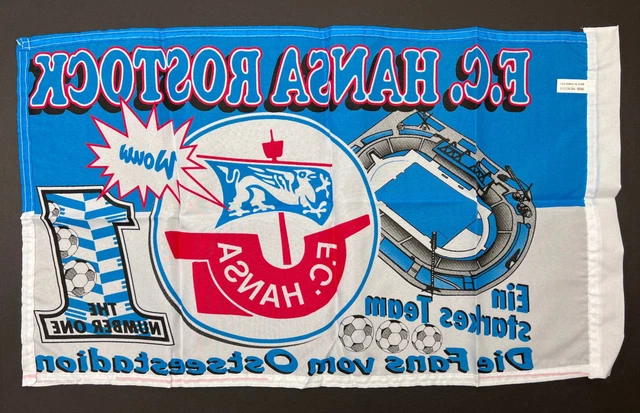FC HANSA ROSTOCK - Fahne Flagge Flag Fussball Ostseestadion #602 EUR 14 ...