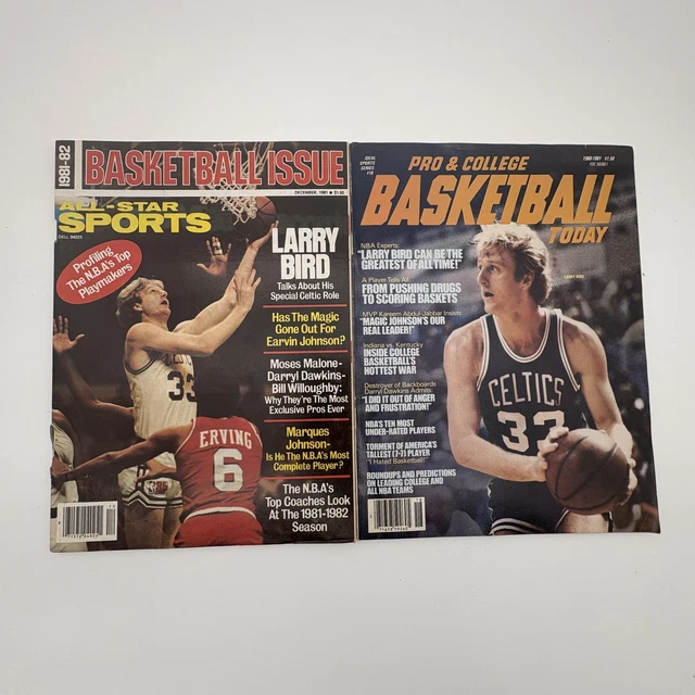 VINTAGE 1981 STAR Basketball Issue Larry Bird Celtics Dr J NBA Magazine ...