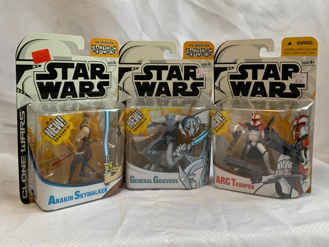 2005 LUCASFILM LTD Star Wars Clone Wars Action figure Anakin, Grievous ...