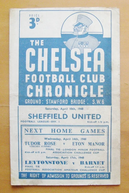 CHELSEA V SHEFFIELD UNITED 1947/1948 *Good Condition Football Programme* £14.29 - PicClick UK