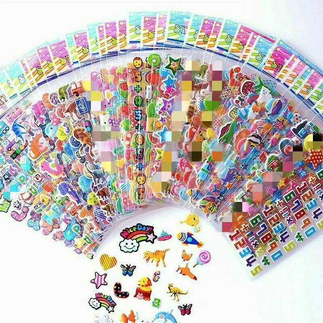 RANDOM 1 SHEET Stickers Teacher Rewards Kids Children Crafts Decals ...