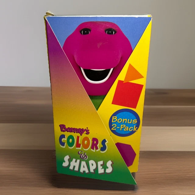 BARNEY & FRIENDS Colors & Shapes Rainbow Beard VHS 2-Video Tape Box Set ...