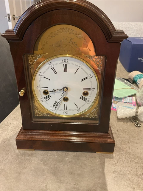 VINTAGE KNIGHT AND Gibbins London Mantel Clock Made In England No Key £ ...