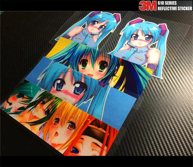 HATSUNE MIKU STICKER waifu HENTAI Anime JDM Reflective Car computer # ...