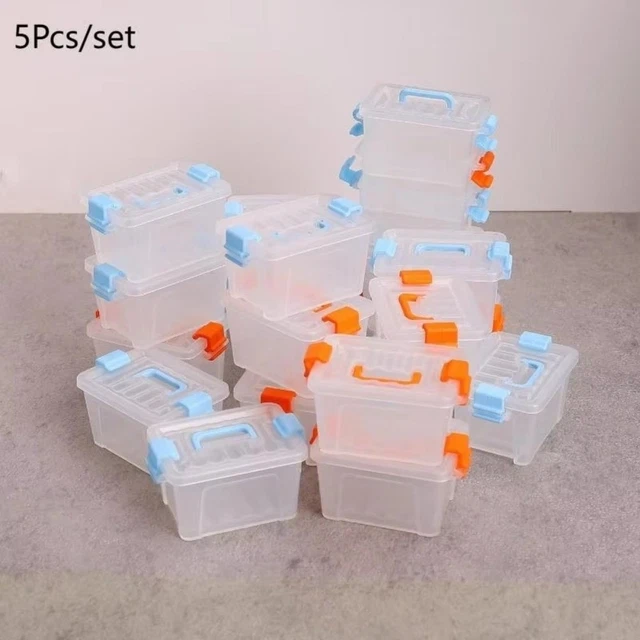 5PCS PLASTIC DOLLHOUSE Storage Box Mini Dollhouse Handheld Box Dolls ...