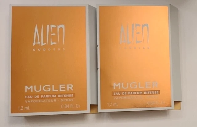NEW MUGLER ALIEN Goddess EDP Intense Lot of 2 EDT Spray 1.2ml / .04 fl ...