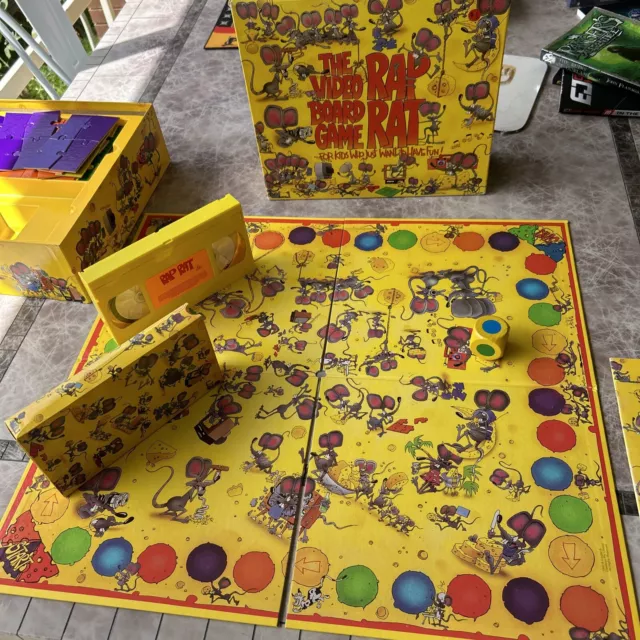RAP RAT THE Video Board Game Vintage - 1992 Complete Family VCR - Board ...