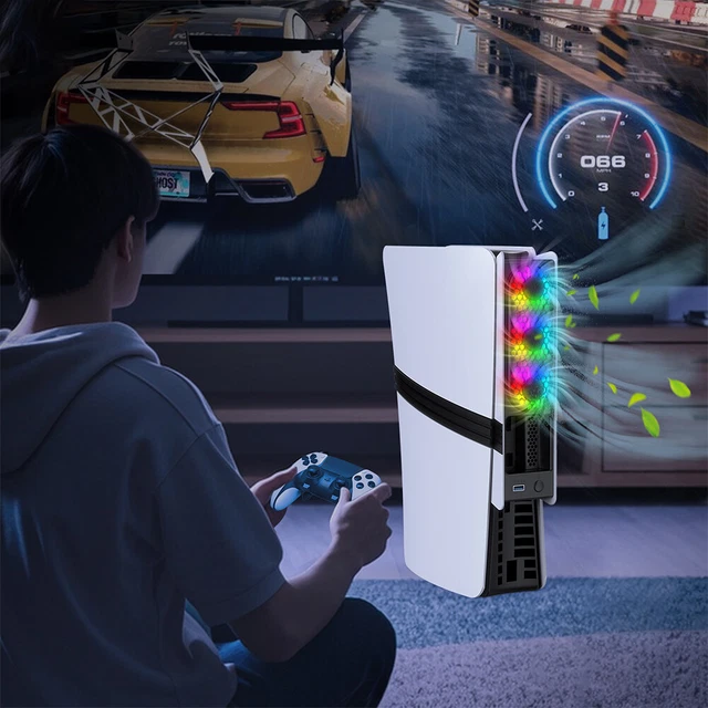 FOR PS5 PRO/PS5 Slim Cooling Fan External Fan Cooler with USB Port ...
