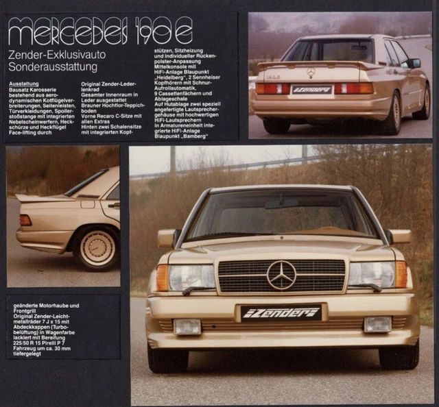 MERCEDES W201 190E Amg Zender Trunk Spoiler Heckspoiler Wing Rare $841. ...