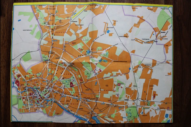 STADTPLAN BERLIN 1970 1980 er jahre vintage map ddr gdr EUR 10,00 ...