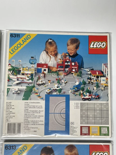 LEGO LOT DE plaques routes 6310 + 6311 + 6312 + 6313 de 1986 BE avec ...