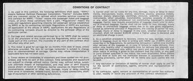 AMTRAK &AMERICA'S FIRST Nationwide Rail.." Ticket Receipt 1973 ...