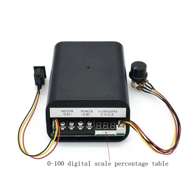 PWM DC MOTOR Speed Controller 60A CW CCW Digital Display 0~100% Adjustable Drive EUR 24,91 ...